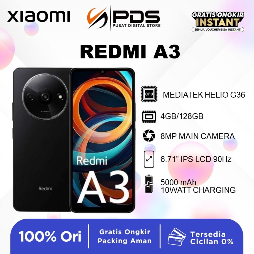 Jual Xiaomi Redmi A3 Ram 4GB Rom 128GB Mediatek helio G36 6.71" IPS LCD | Shopee Indonesia