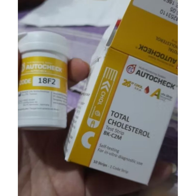 Jual Autocheck Total Cholesterol Test Strip/strip Cek Kolesterol strip ...