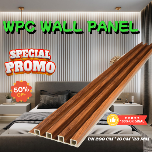 Jual NEW! 3M/2.9M/WOOD PANEL WPC KISI KISI KAYU WALL PANEL PVC MOTIF KAYU WALLPANEL PVC 3D/ WPC ...