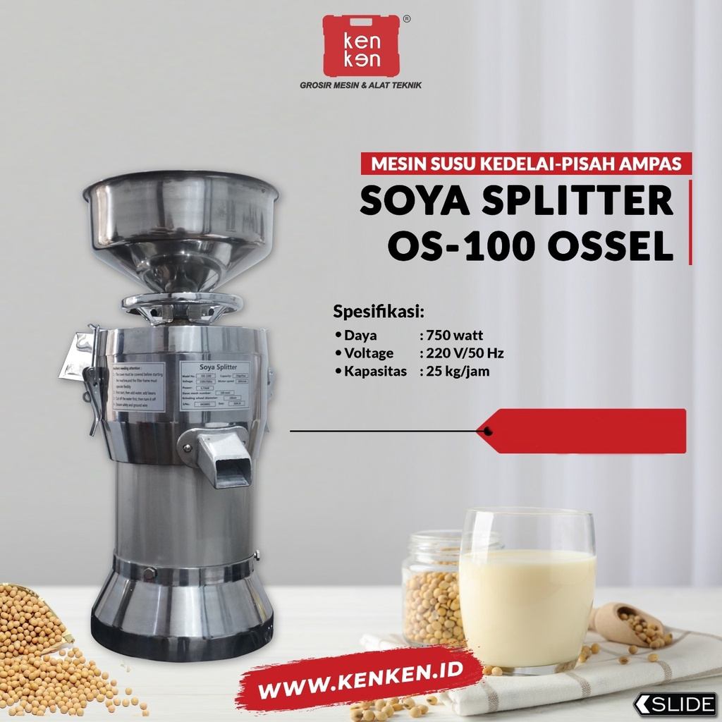 Jual OSSEL Mesin Susu Kedelai Otomatis Pisah Ampas Soya Splitter OS-100 ...