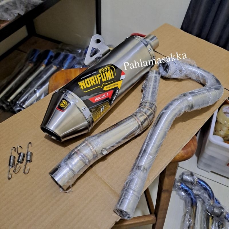 Jual 1set Norifumi muffler pipe 38mm for crf 150 crf150 klx 140rf bf ...