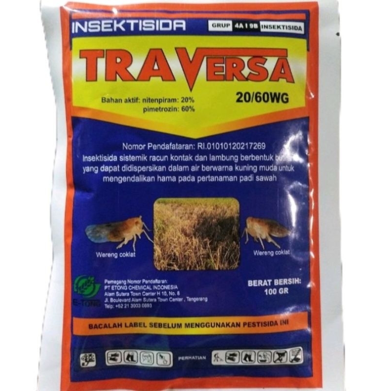 Jual TRAVERSA 20/60 WG 100 gram Cegah dan atasi hama Wereng tanaman ...