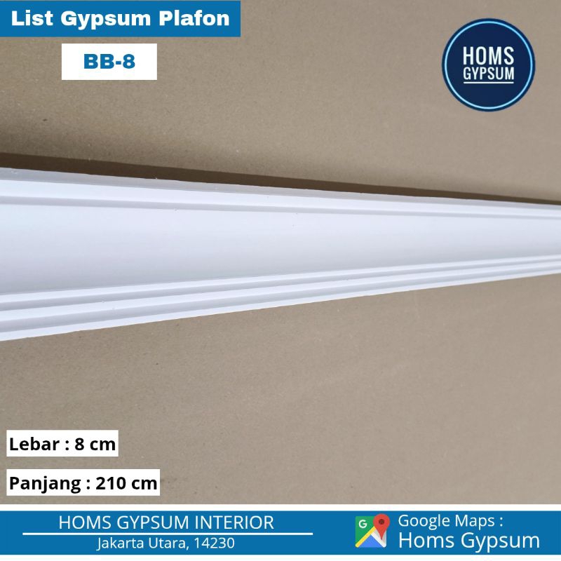 Jual List Gypsum Minimalis Polos Belah Bambu Baru 8cm | Shopee Indonesia