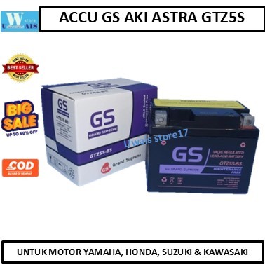 Jual AKI KERING AKI GS GTZ5S GS ACCU GS Grand supreme AKI MOTOR AKI MOTOR BEAT VARIO 110 FI ...