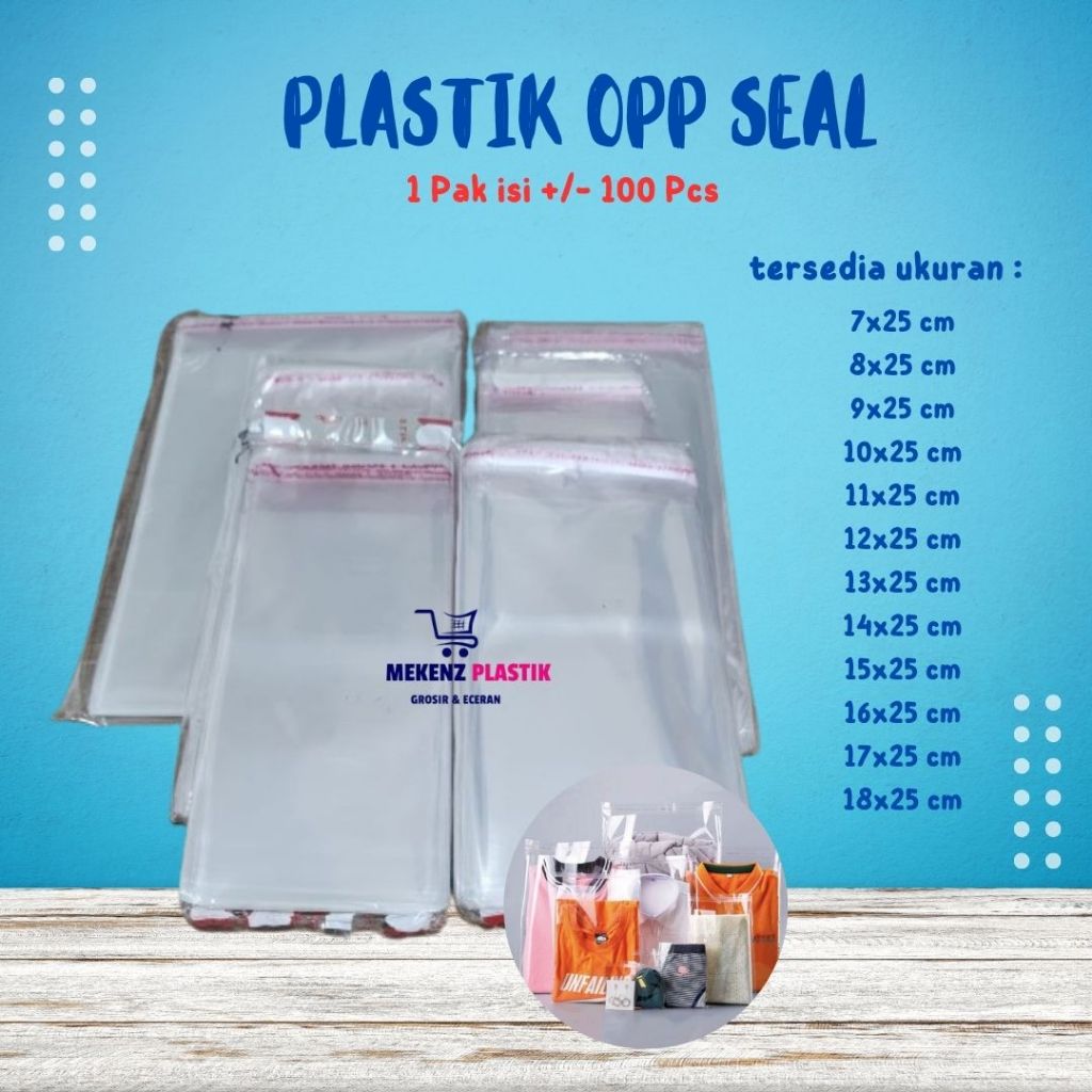 Jual Plastik Opp Seal Lem Roti Undangan Souvenir 7x25 8x25 9x25 10x25 ...