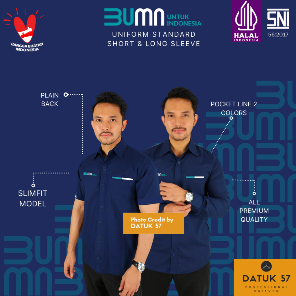 Jual Datuk 57 Premium : Seragam Kemeja BUMN Pria Khusus Kluster ...