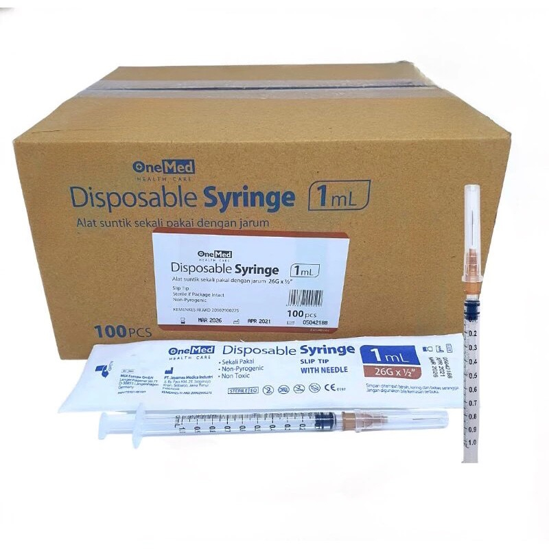Jual Spuit 1cc Tuberculin Onemed / Spuit 1ml Onemed BOX | Shopee Indonesia