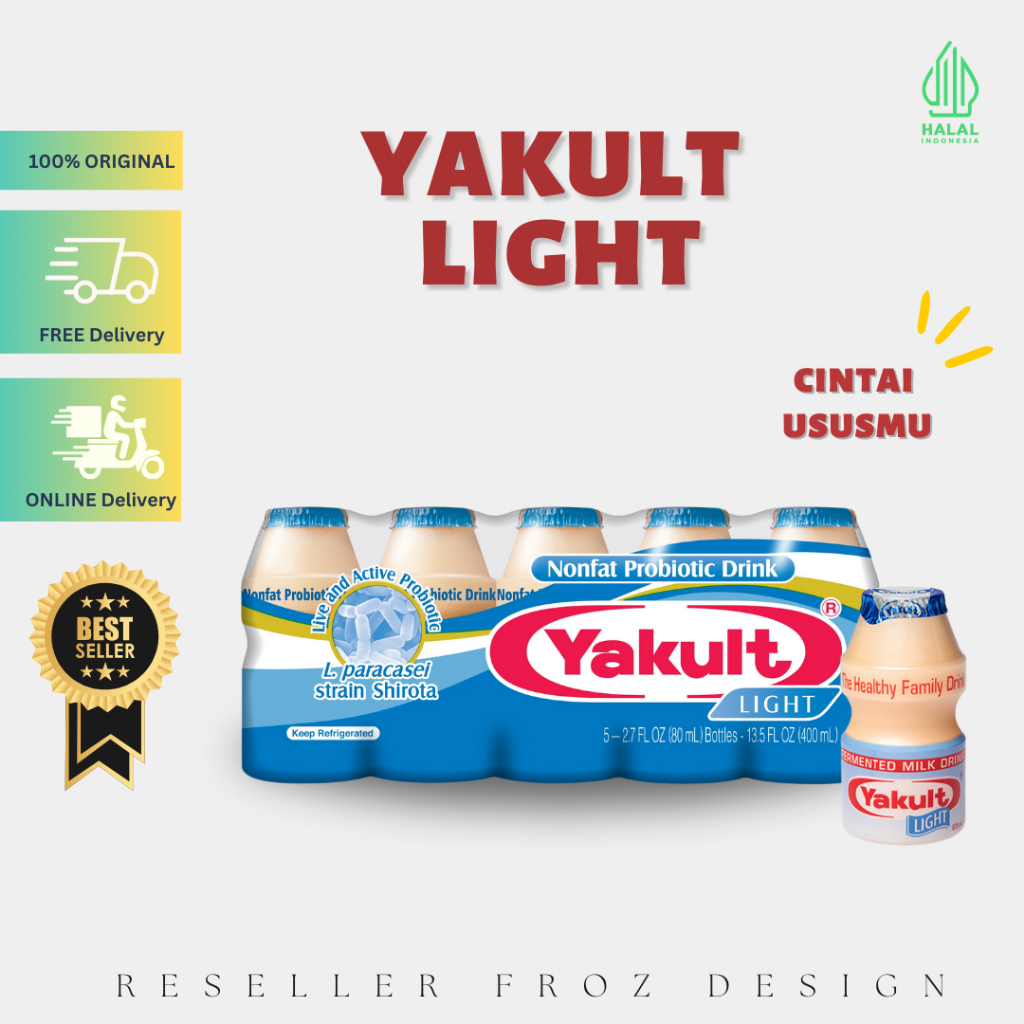 Jual YAKULT LIGHT BOTOL | MINUMAN YOGURT | SUSU FERMENTASI | MINUMAN ...