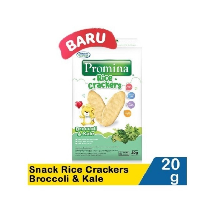 Jual Promina Rice Crackers Broccoli & Kale 20gram Snack Cemilan Makanan ...