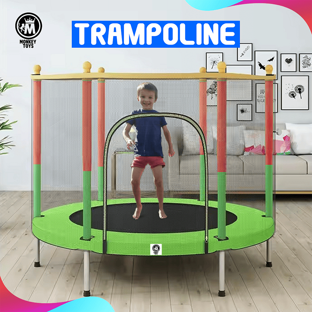 Jual MMonkeyToys Trampolin Mainan Anak Viral Diameter 140cm Rekomendasi Olahraga Lompat | Shopee ...