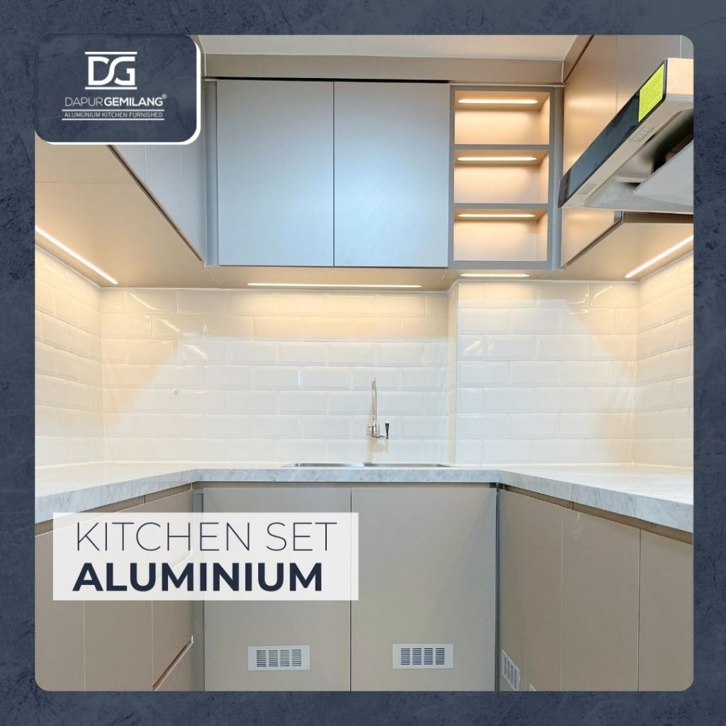 Jual Kitchen Set Aluminium Bahan ACP, Type Premium - Champagne Gold ...