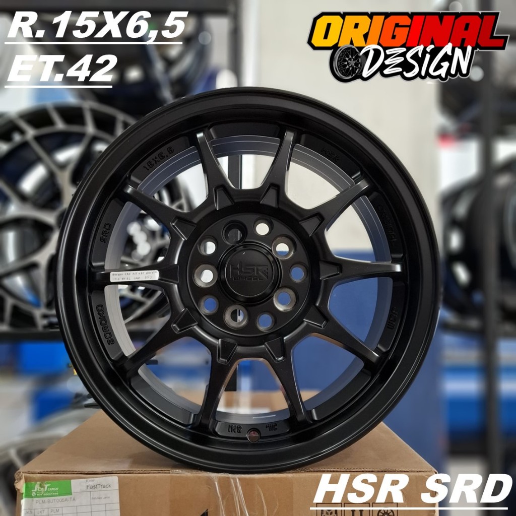 Jual Velg mobil sienta, innova, ertiga, ring 15 HSR SRD R15 jari jari warna hitam | Shopee Indonesia