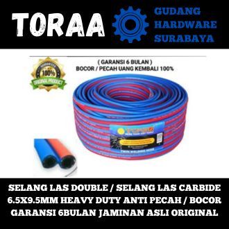 Jual toraa selang las double / selang las CARBIDE 6.5x9.5mm heavy duty ...