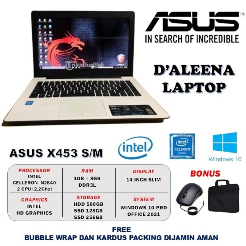 Jual LAPTOP ASUS X453 SLIM RAM 8 GB SSD 256 GB LAPTOP PELAJAR LAPTOP ...