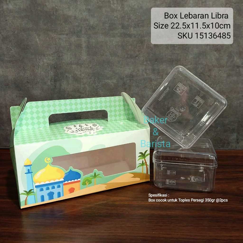 Jual Box Lebaran Libra 22.5x11.5x10cm 2Toples Hardtop 112 kue kering ...