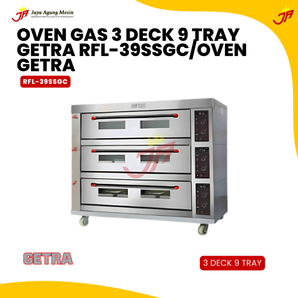 Jual GETRA Oven Gas 3 Deck 9 Tray RFL-39SSGC/Oven 3 Deck 9 tray RFL ...