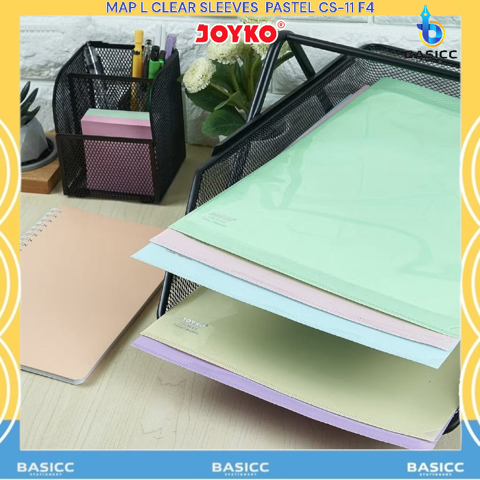 Jual Joyko Map Plastik Bening Clear Sleeves CS-11-F4 Warna Pastel | @1 ...