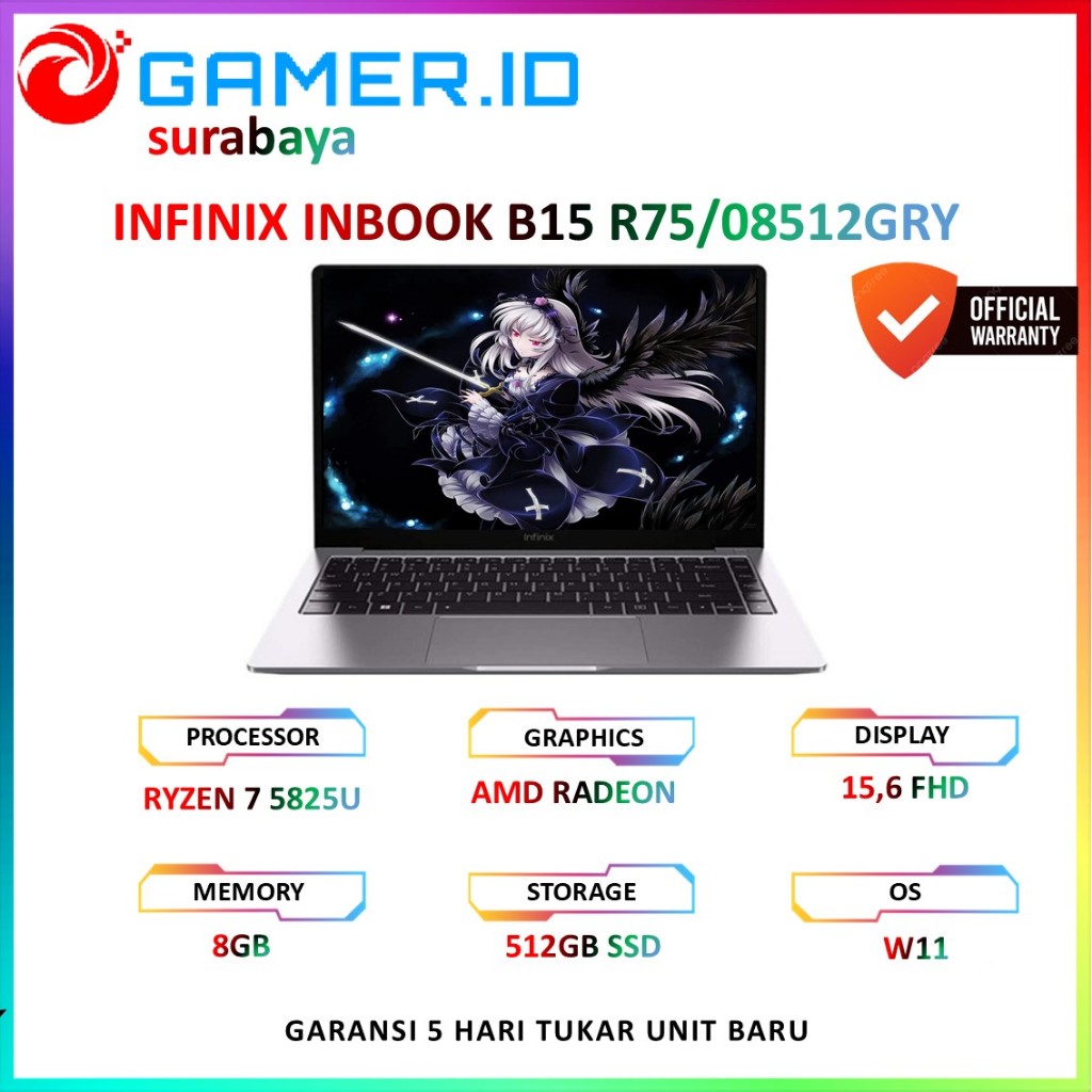 Jual INFINIX XBOOK B15 RYZEN 7 5825 - 8/16GB 512SSD WIN11 156 FHD | Shopee Indonesia