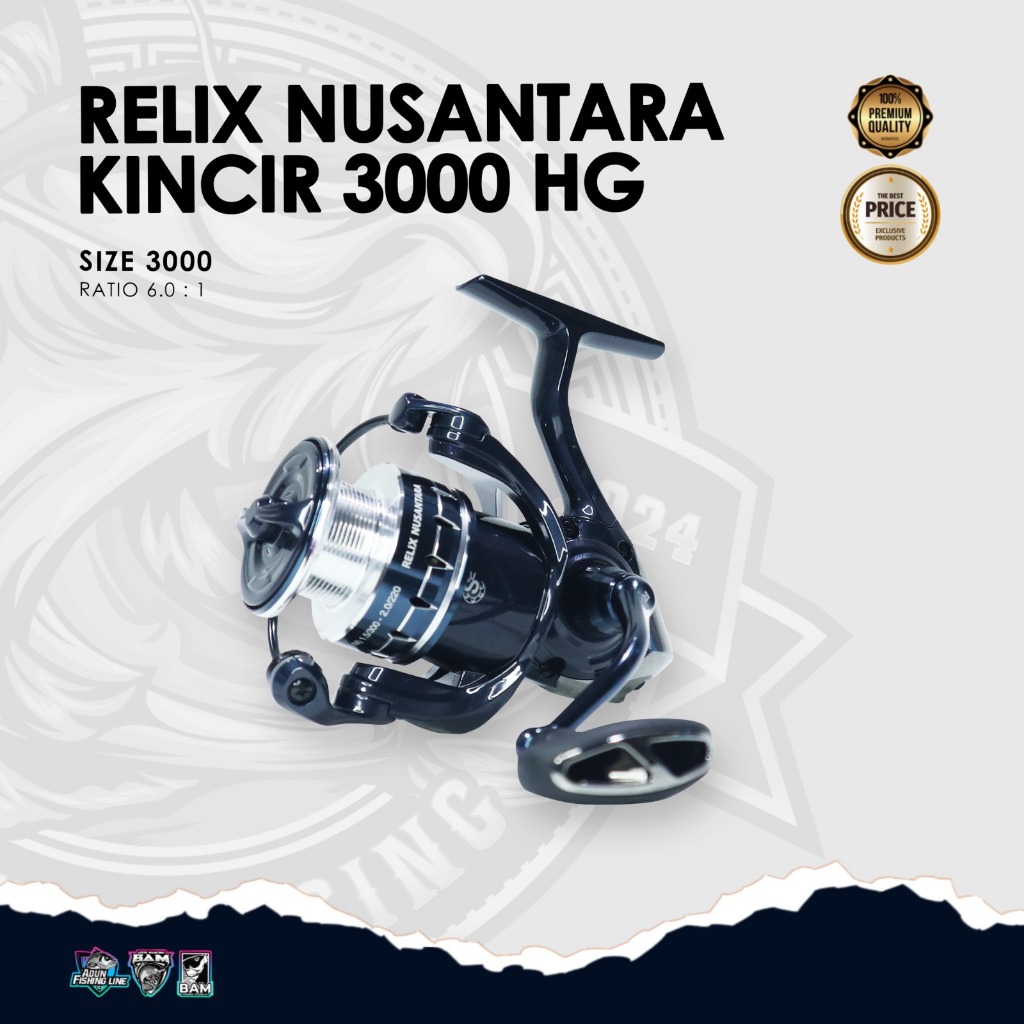 Jual Reel Spinning Kincir Relix Nusantara 3000 HG | Shopee Indonesia