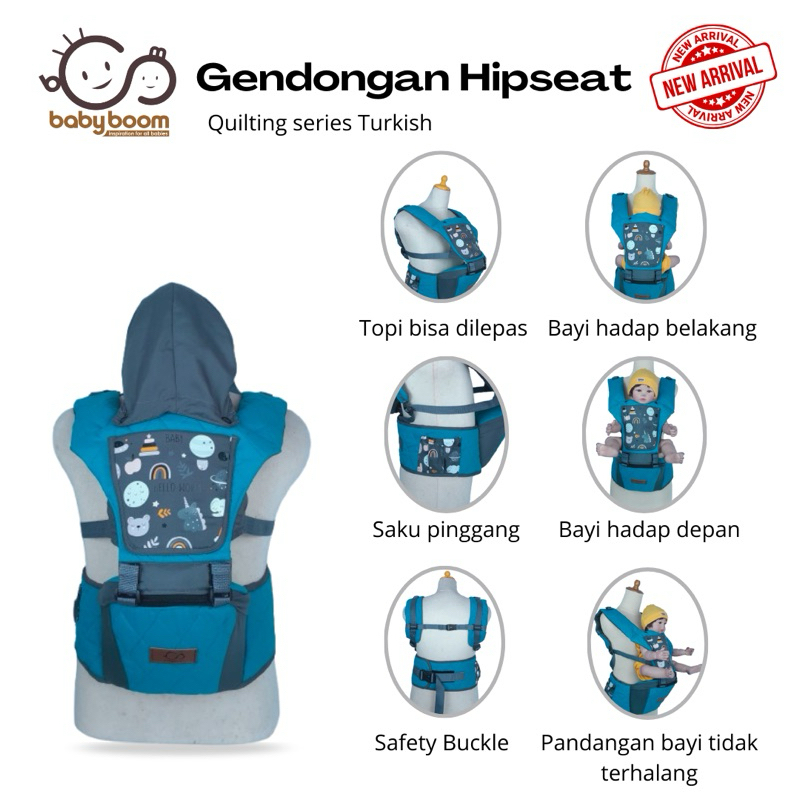 Jual GENDONGAN HIPSEAT QUILTING series TURKISH//BIRU//BIRU NAVY ...