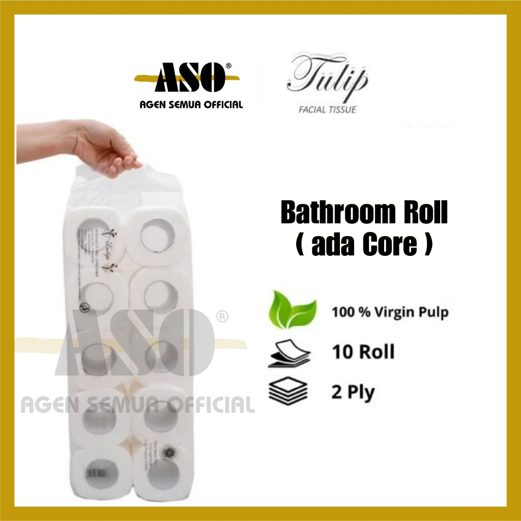 Jual Tisu Tissue Gulung Tulip Bathroom Rolls Emboss Tisu Toilet 2ply ...