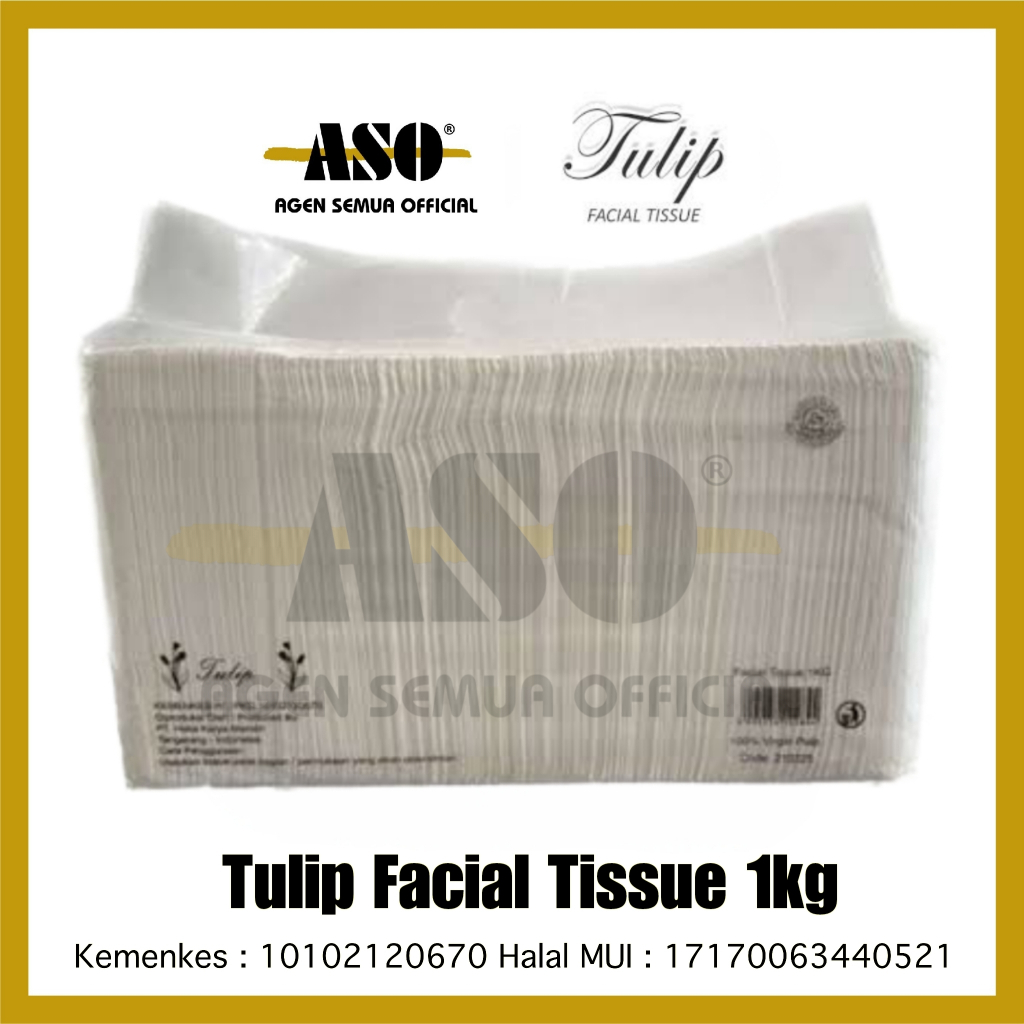 Jual Tisu Tissue TULIP KILOAN 1000gr 2ply Facial Tissue 1Kg Tisu wajah ...