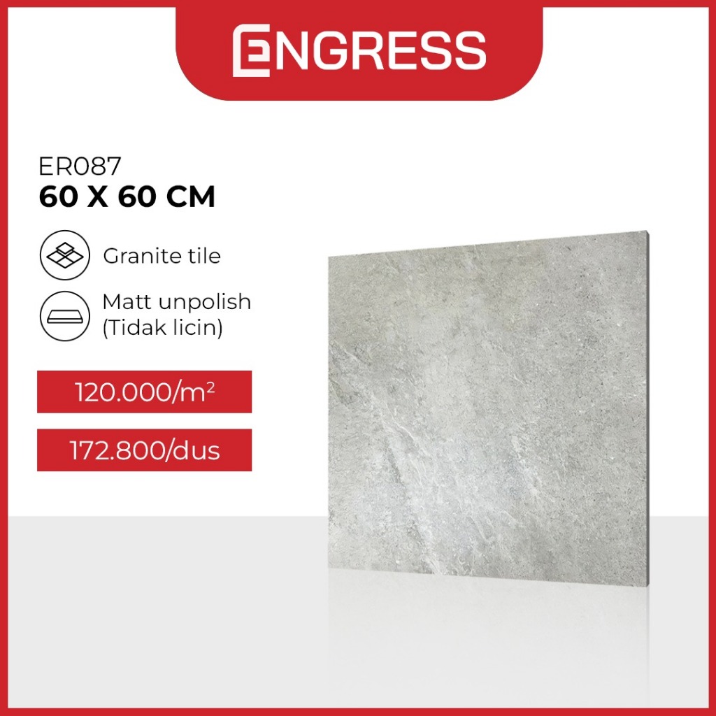 Jual Granite Tile Lantai 60x60 Matt Unpolish Stone Motif Engress ER087 ...