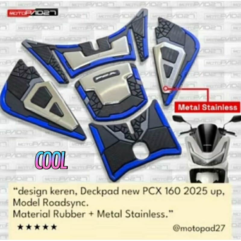 Jual Tankpad Deckpad Rubber stainless new pcx 160 2025 pelindung body ...
