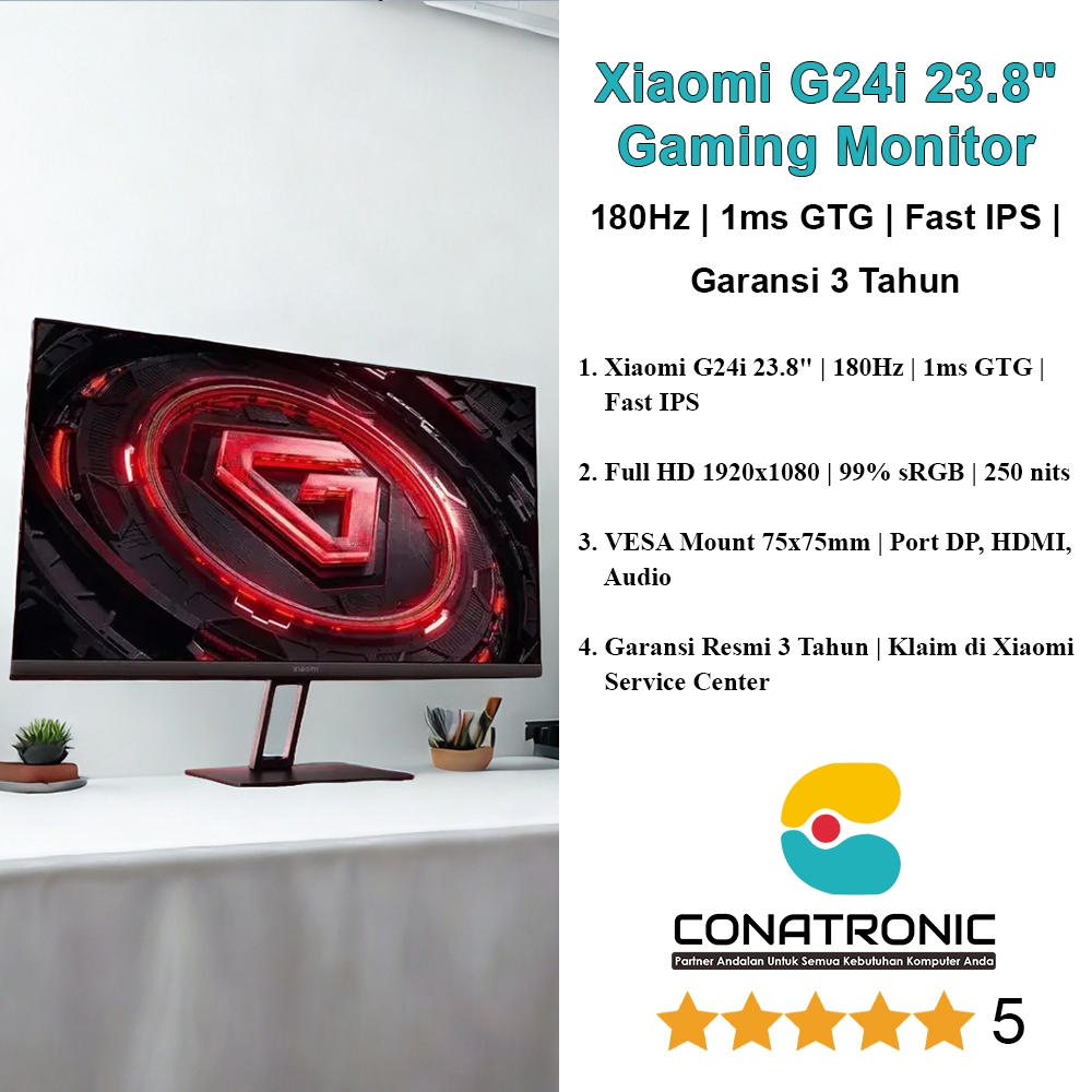 Jual Xiaomi G24i 23.8" Gaming Monitor | 180Hz | 1ms GTG | Fast IPS ...