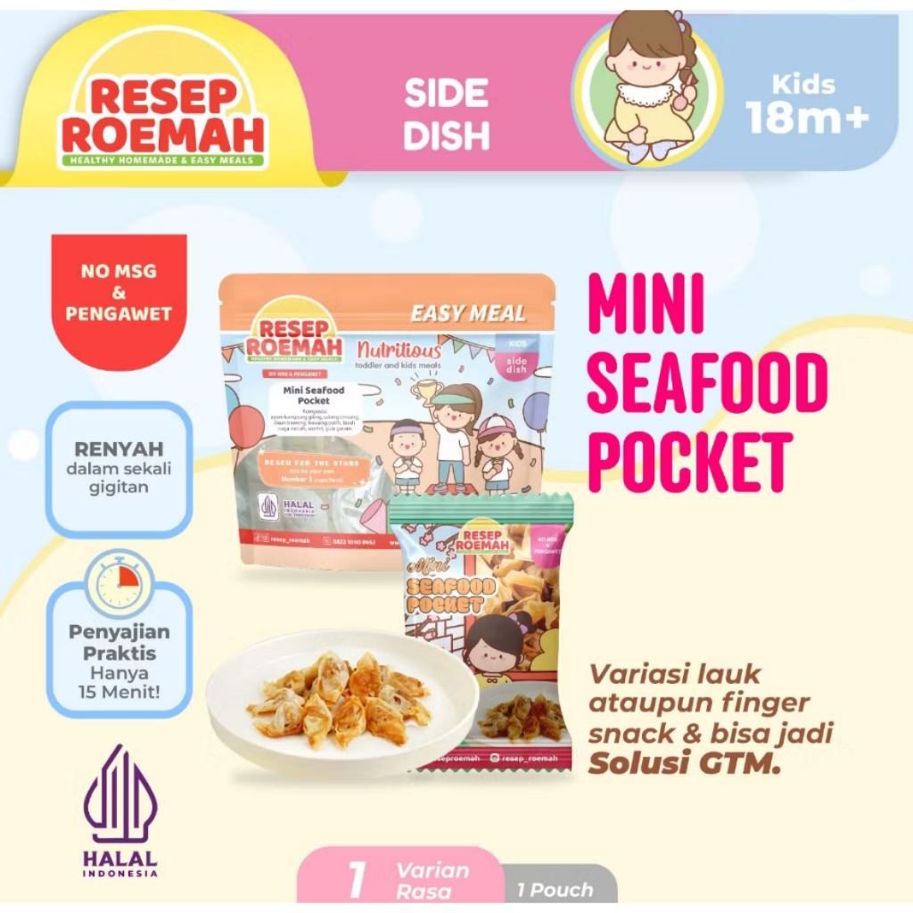 Jual Resep Roemah Seafood Pocket / Makanan Anak Sehat Homemade / Kids ...