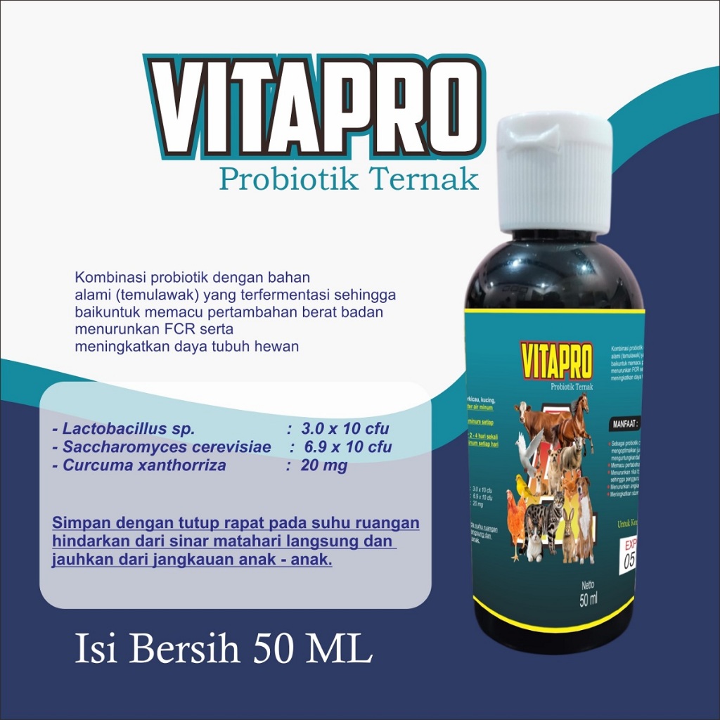 Jual vitapro Probiotik ternak organik untuk segala jenis hewan Kelinci ...