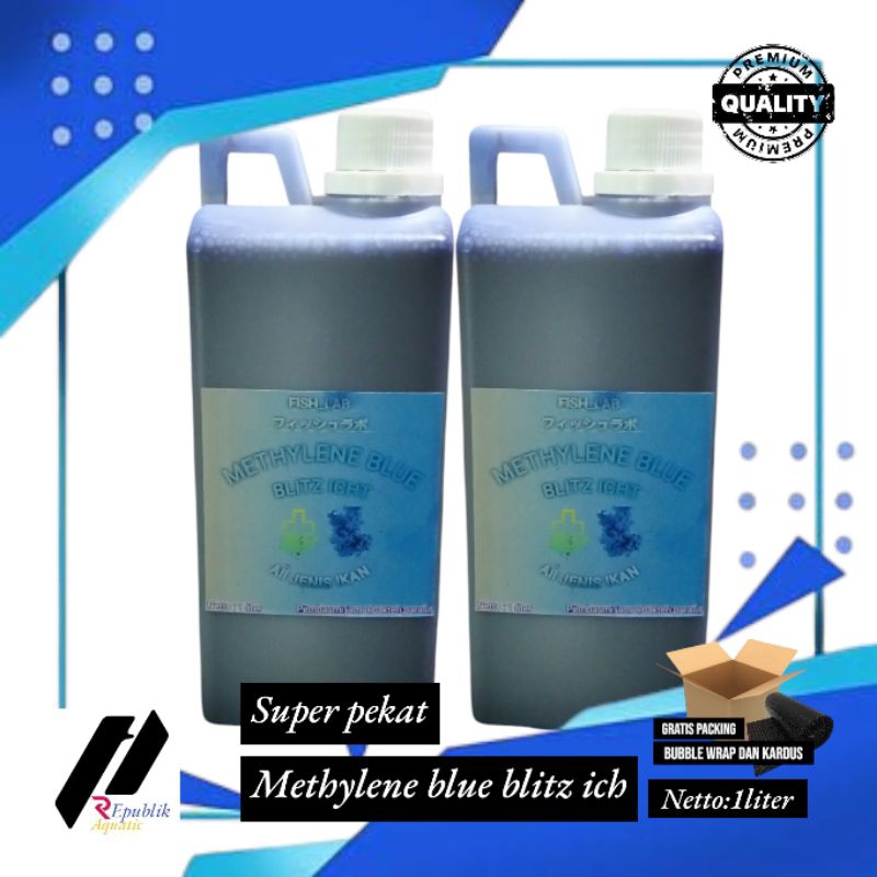 Jual Methylene blue blitz ich 1 liter / blitz icht /methylene blue / obat ikan / obat jamur ikan ...