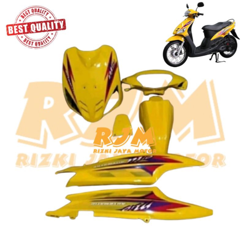 Jual FULL BODY HALUS YAMAHA MIO SPORTY KUNING PLUS STRIPING | Shopee ...