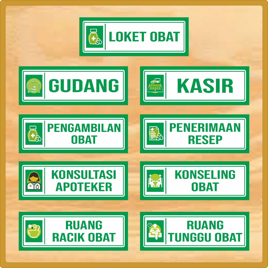 Jual Stiker Apotek, Sticker Farmasi, Stiker Penyerahan Resep, Stiker ...