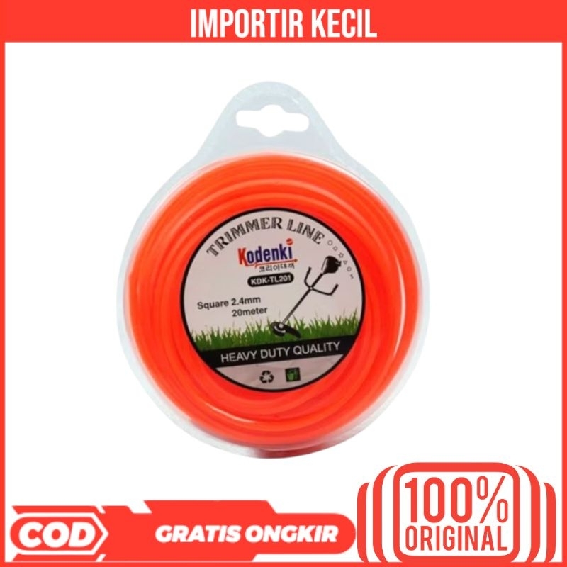 Jual SENAR MESIN POTONG RUMPUT 20 METER KODENKI GRASS WEED TRIMMER LINE ...