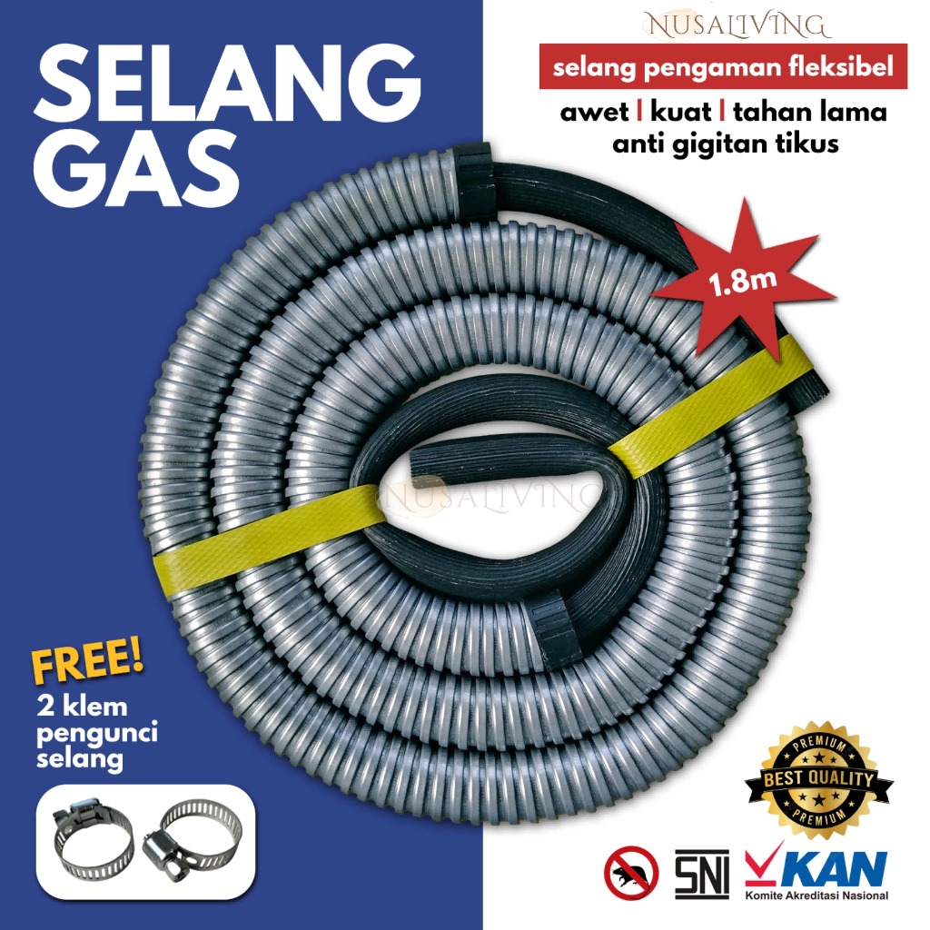Jual Selang Regulator Gas Flexible Selang Gas Anti Bocor Tekanan Rendah ...