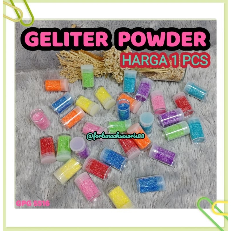 Jual GLITTER POWDER WARNA WARNI / MICA POWDER / BUBUK METALIK / GLITER ...