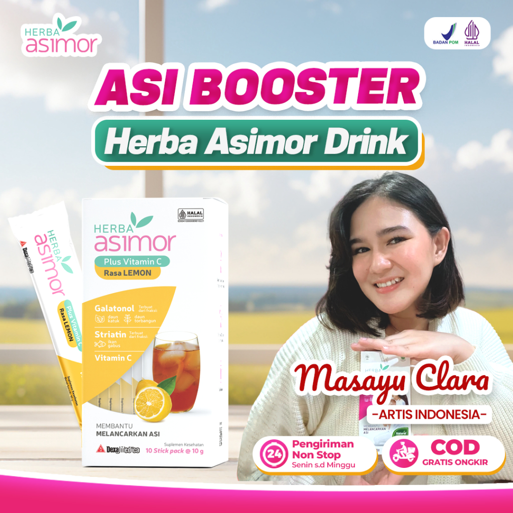 Jual 1 Box Herba Asimor Drink 10 Stickpack Minuman Asi Booster ...