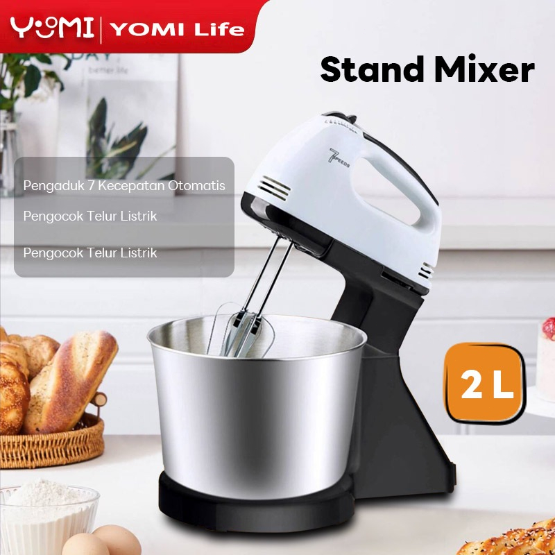 Jual Stand Mixer 2L 7-Speed Stainless Steel / Stand - Handheld Mixer ...