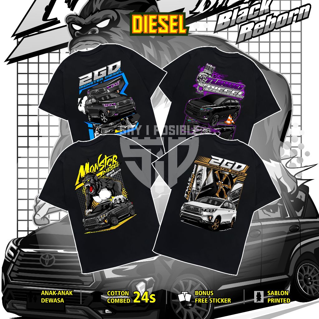 Jual Kaos Diesel Cumi Darat Innova Pajero Fortuner Diesel War Anak Dan ...