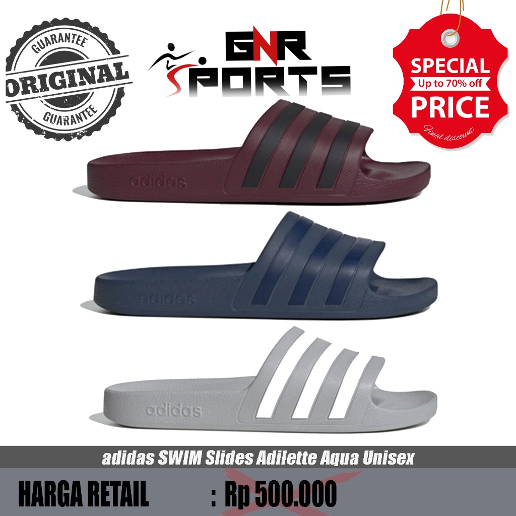 Jual Sandal adidas SWIM Slides Adilette Aqua Unisex Original 100% ...