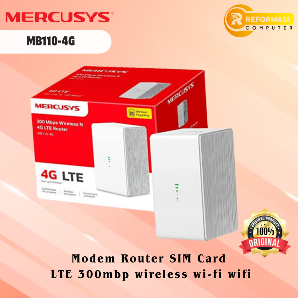 Jual MERCUSYS Router Mercusys Modem MB110-4G SIM Card LTE 300mbp ...