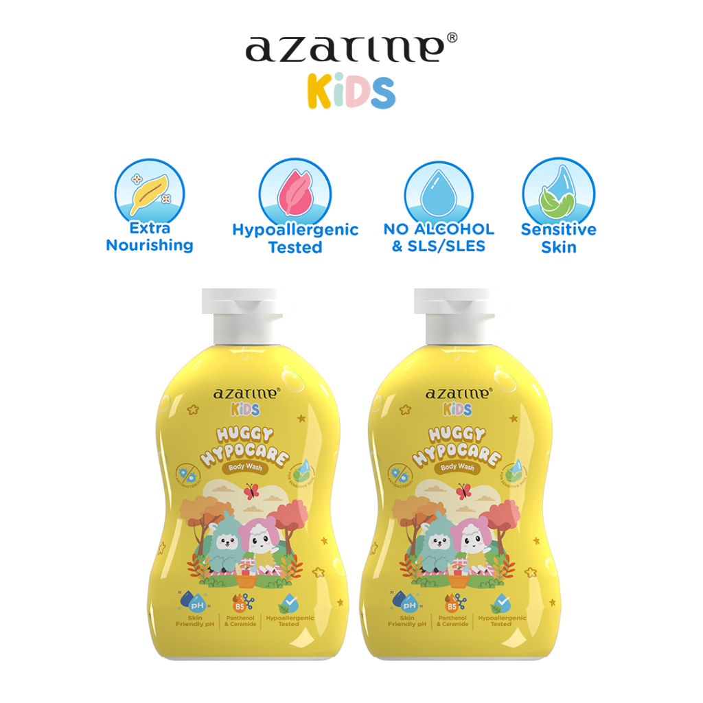 Jual Azarine Kids Huggy Hypocare Body Wash Anak SLS Free Twin Pack 2 x ...