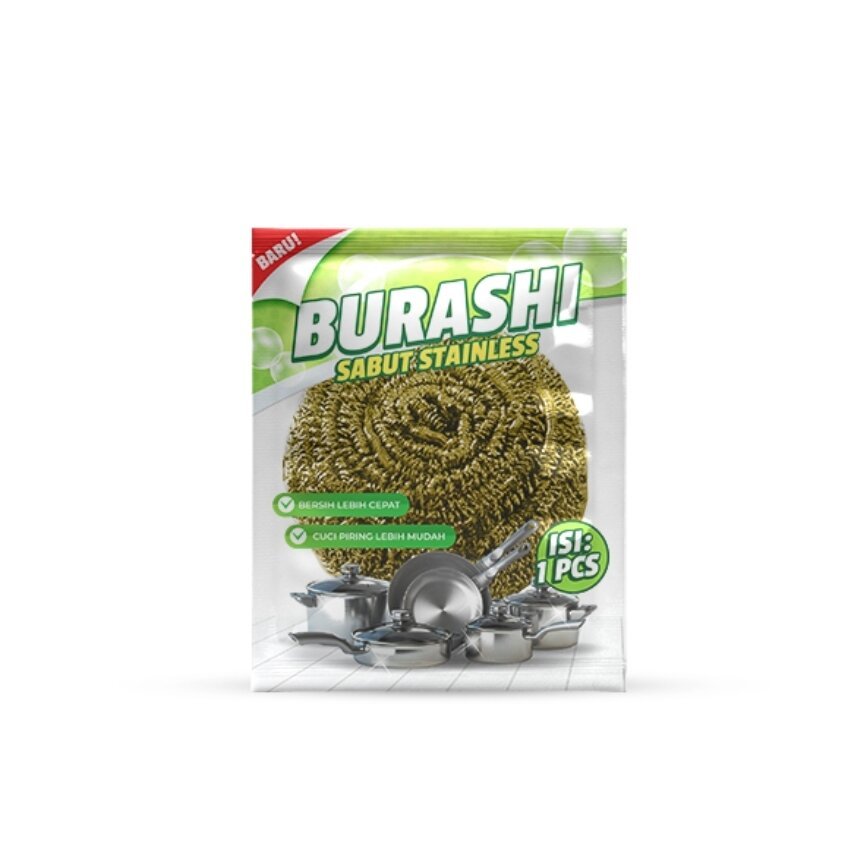 Jual SABUT KAWAT STAINLESS SABUT CUCI PIRING PANCI BURASHI | Shopee ...