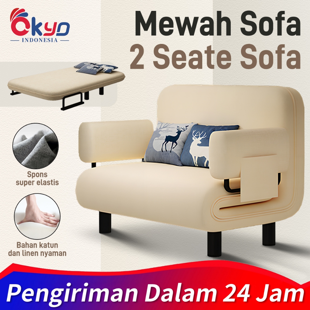 Jual Mewah Sofa 2 seate Sofa/Putih Dilipat Kursi Tamu & Kasur Santai ...