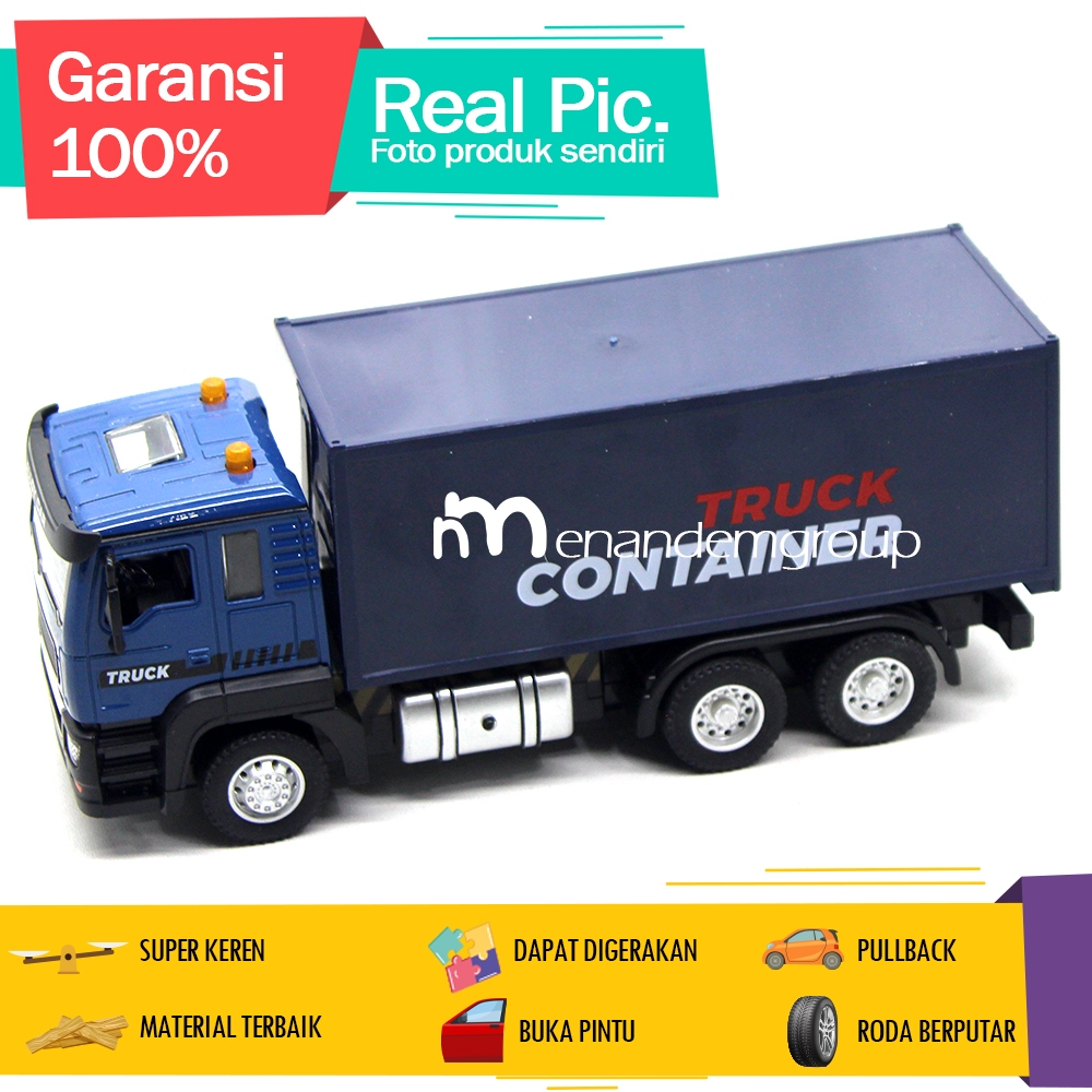 Jual Diecast Miniatur Mainan Mobil Truk Kontainer Engkel Box Fuso Cargo ...