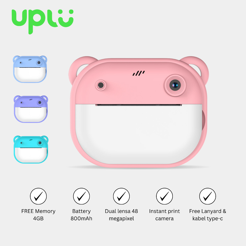 Jual UPLU Kamera Anak Digital Mini Instant Print Dual Camera Resolusi ...