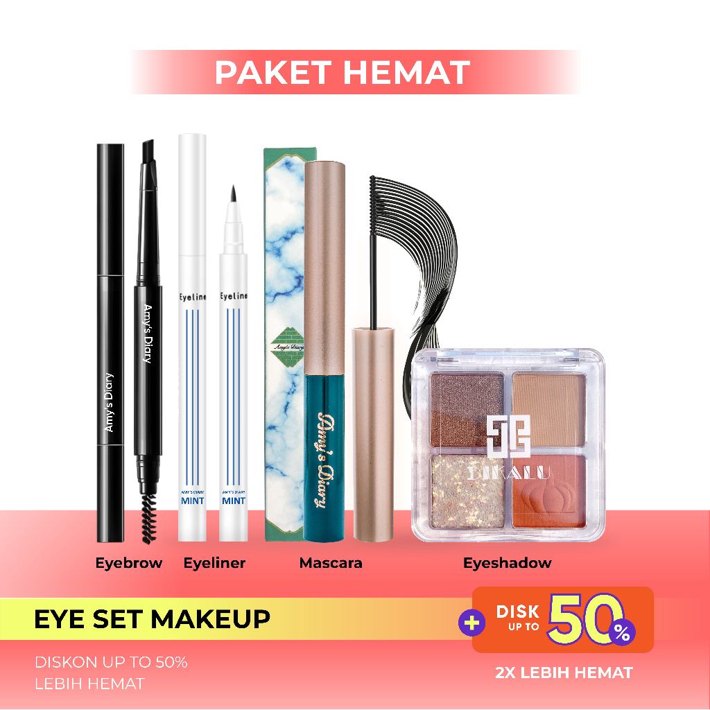 Jual [PAKET HEMAT] Eye Makeup Set 4 In 1 Eyeshadow Eyebrow Eyeliner ...