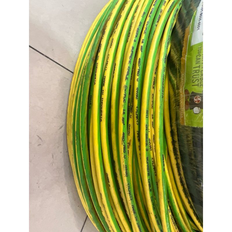 Jual Kabel Nya 16mm Supreme Grounding K/H / NYA 16MM SUPREME Kuning Hijau | Shopee Indonesia