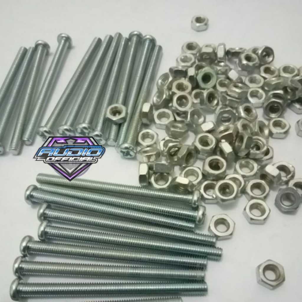 Jual 10set Baut + mur JP M3x40 3x40 JP M5 Obeng Plus Kepala Bulat 4cm | Shopee Indonesia